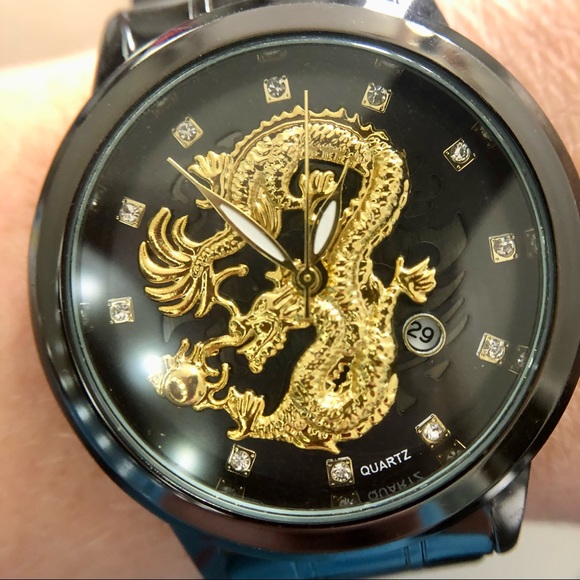 Accessories | Mens Luxury Chinese Dragon Quartz Wristwatch | Poshmark